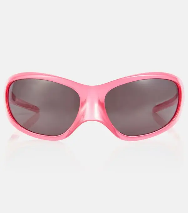 Balenciaga Skin Oval Sunglasses - Pink