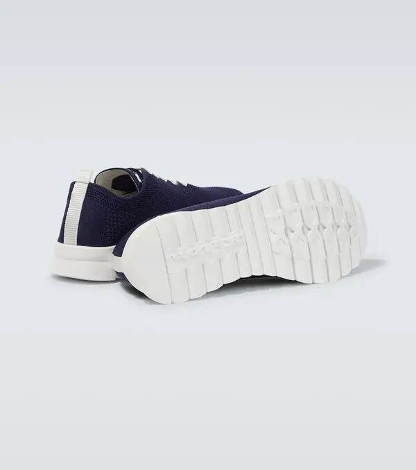 Kiton Fits Cotton Sneakers - Blue