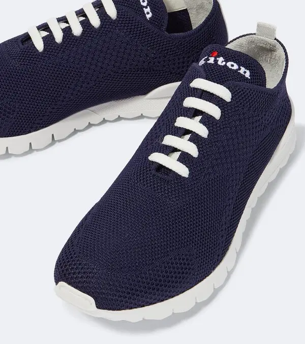Kiton Fits Cotton Sneakers - Blue