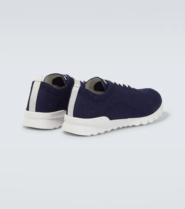 Kiton Fits Cotton Sneakers - Blue