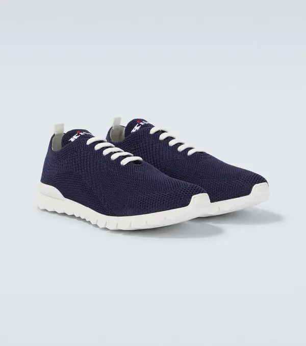 Kiton Fits Cotton Sneakers - Blue