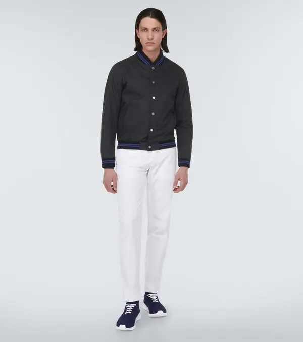 Kiton Fits Cotton Sneakers - Blue