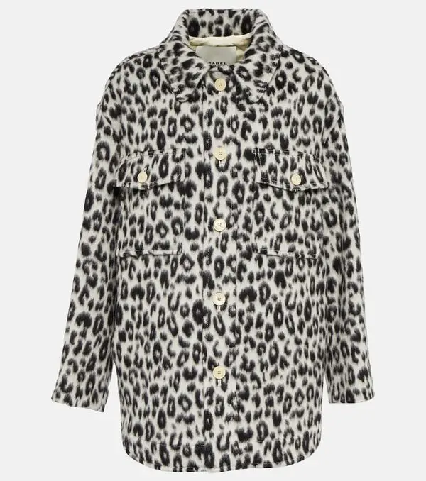 Isabel Marant Étoile Odelino Leopard-print Virgin Wool Jacket
