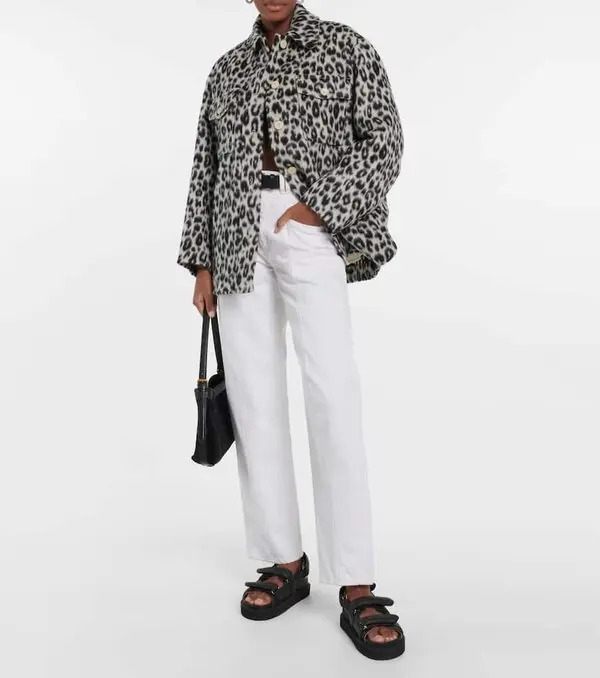 Isabel Marant Étoile Odelino Leopard-print Virgin Wool Jacket