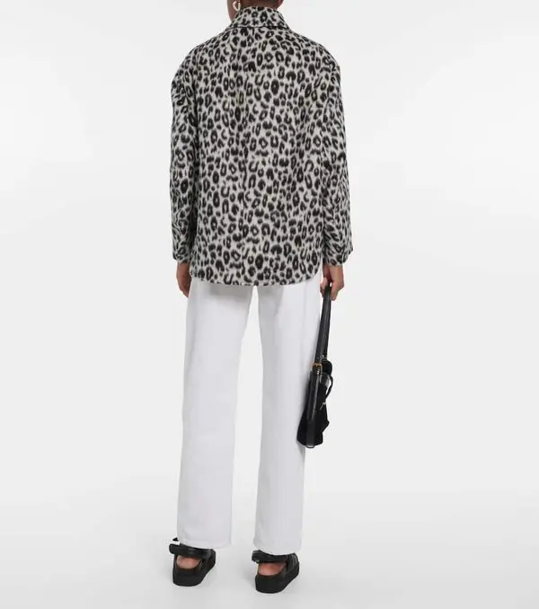Isabel Marant Étoile Odelino Leopard-print Virgin Wool Jacket
