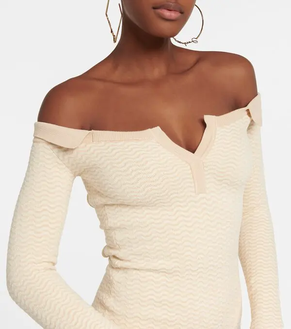 Jacquemus La Robe Pampero Cotton-blend Midi Dress