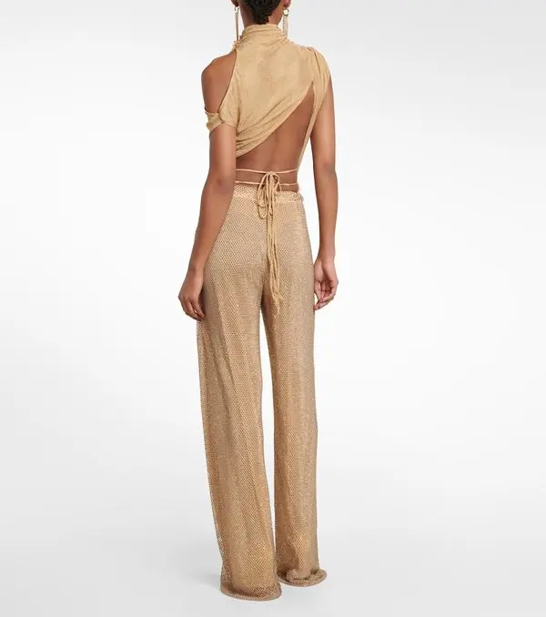 LAQUAN SMITH Sequin-embellished Wide Leg Pants
