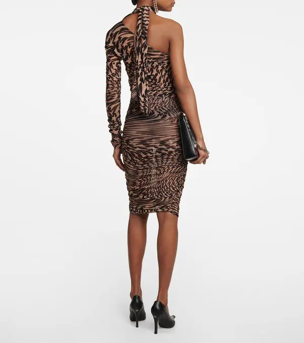 MUGLER Printed Cutout Minidress