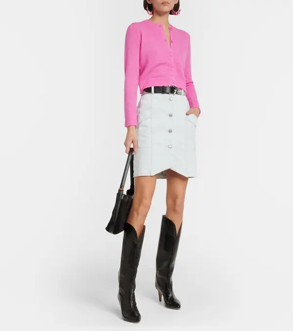 MARANT ETOILE Sabel High-rise Denim Miniskirt