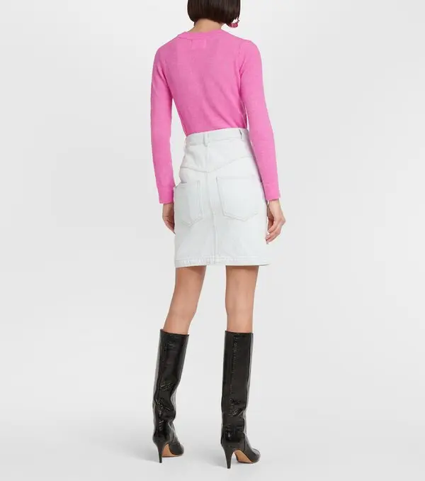MARANT ETOILE Sabel High-rise Denim Miniskirt