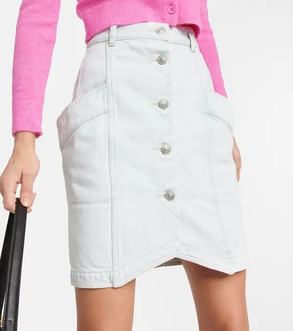MARANT ETOILE Sabel High-rise Denim Miniskirt