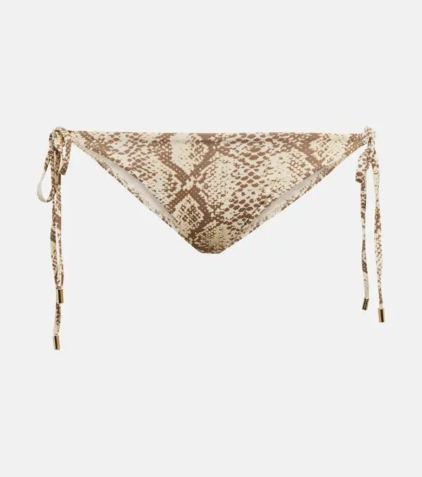 Melissa Odabash Cancun Snake-print Bikini Bottom - Beige