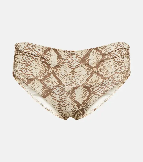 Melissa Odabash Bel Air Snake-print Bikini Bottom - Beige