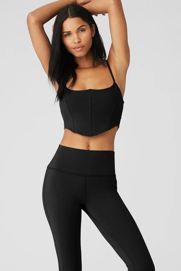 Alo Yoga Softsculpt Bra Tank Top - Black | Editorialist