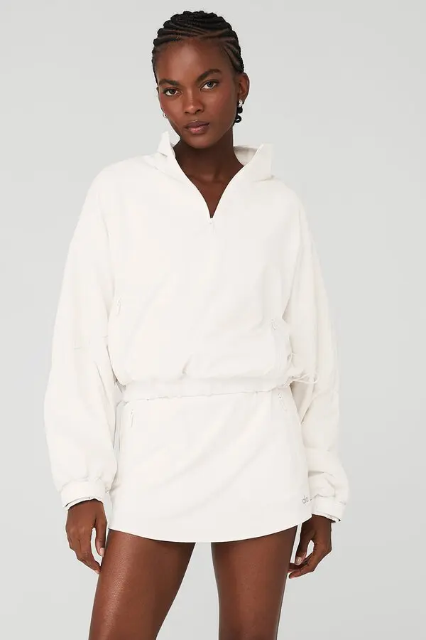 Alo Yoga Cropped Elevation Coverup Jacket - Ivory | Editorialist