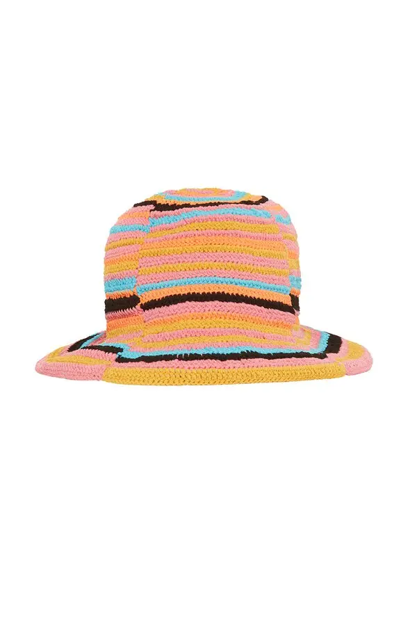 Alo Yoga X Tropic Of C Crochet Bucket Hat - Sunset Stripe  display picture 3