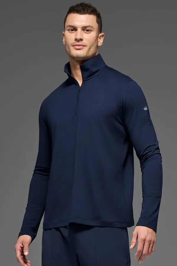 Alo Yoga Conquer 1/4 Zip Reform Long Sleeve Sweatshirt - Navy