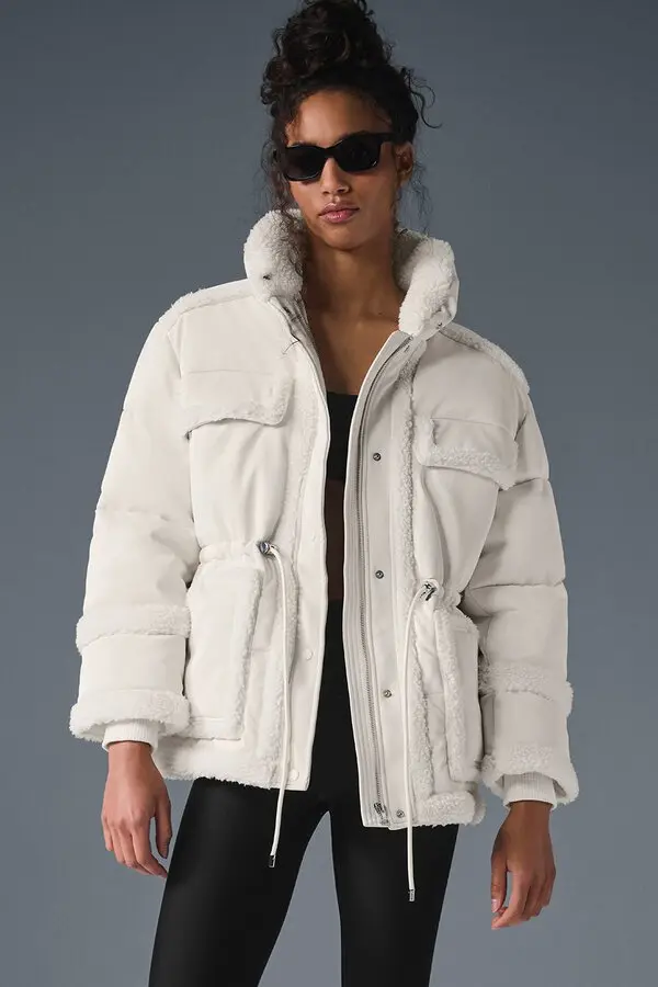 Alo Yoga Ice Breaker Puffer Jacket Ivory Editorialist