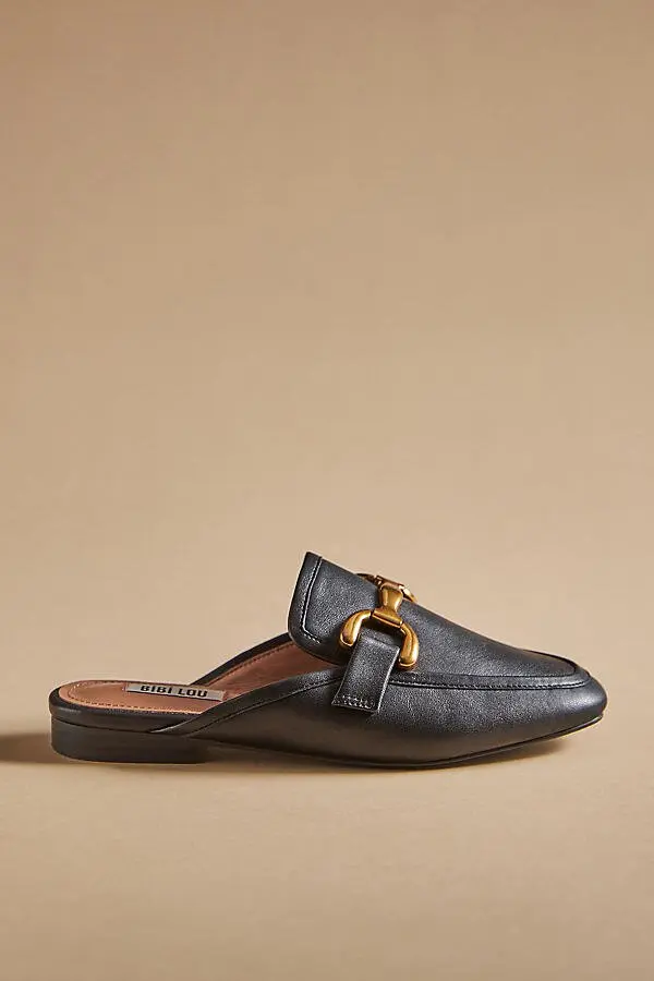 BIBI LOU Exclusive Zagreb Slip-on Loafers - Black Leather