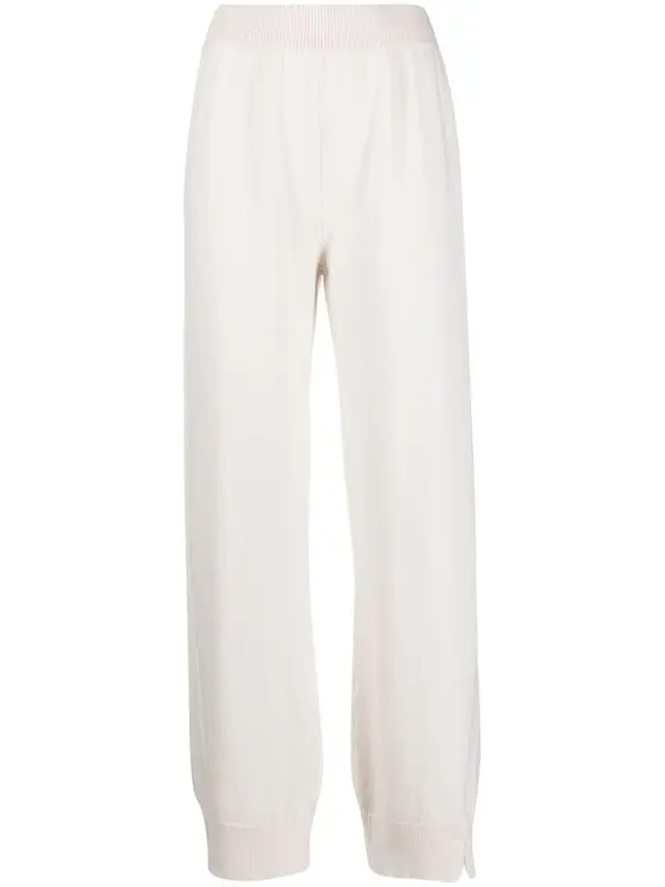 BARRIE Tapered-leg Cashmere Trousers - Neutrals