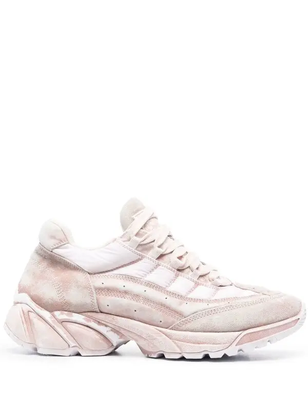 MAISON MARGIELA Panelled Low-top Sneakers - Pink | Editorialist
