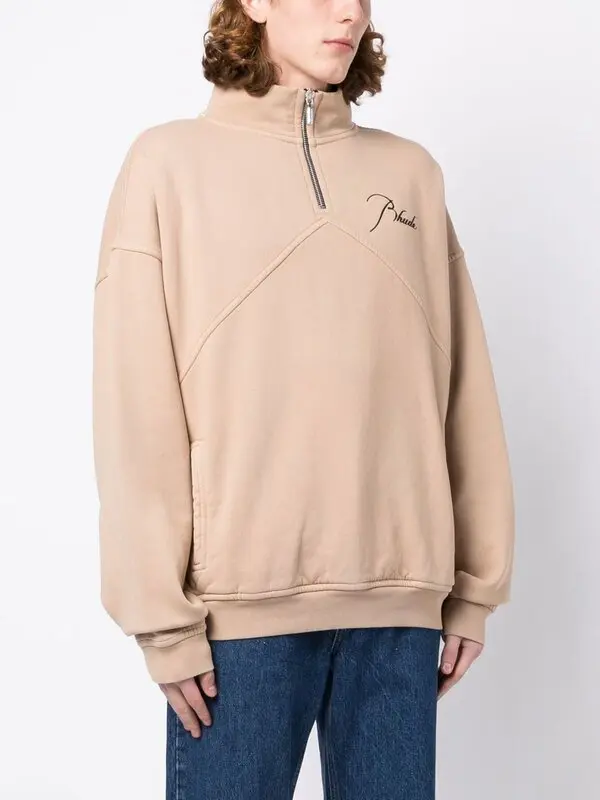 Rhude Logo-embroidered High-neck Sweatshirt