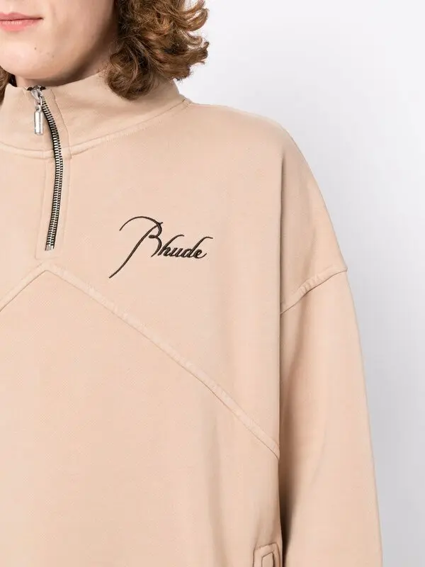 Rhude Logo-embroidered High-neck Sweatshirt