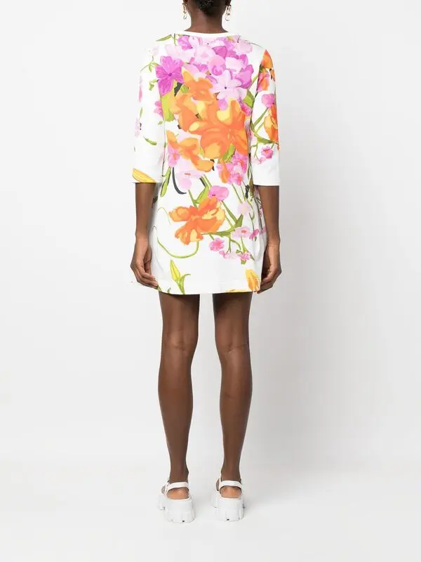 Viktor & Rolf Floral Print A-line Cotton Mini Dress