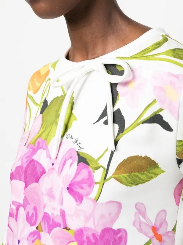 Viktor & Rolf Floral Print A-line Cotton Mini Dress