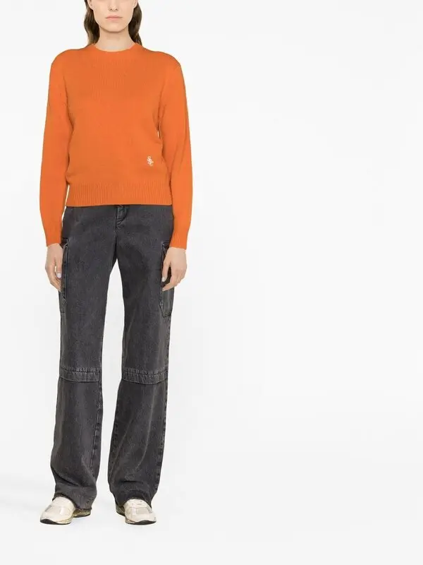 SPORTY & RICH Crew-neck Jumper - Orange