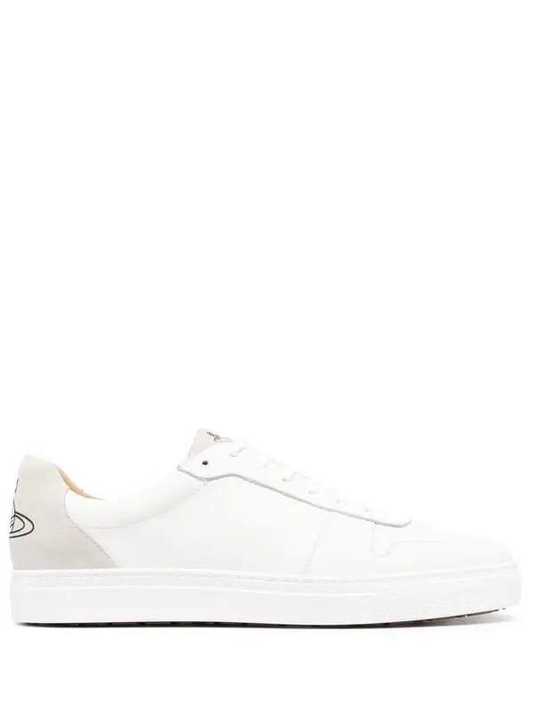 VIVIENNE WESTWOOD Logo-print Leather Sneakers - White
