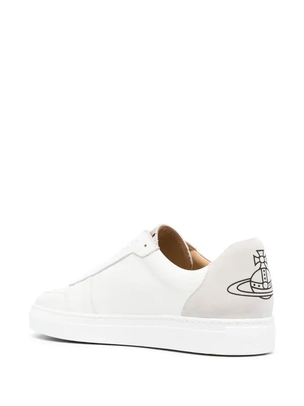 VIVIENNE WESTWOOD Logo-print Leather Sneakers - White