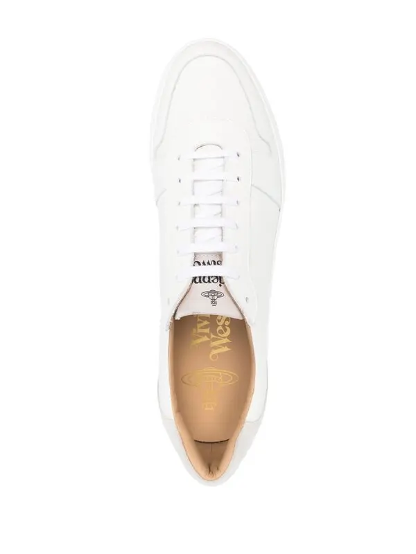 VIVIENNE WESTWOOD Logo-print Leather Sneakers - White