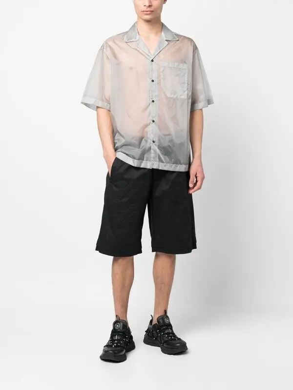 44 LABEL GROUP Embossed-logo Knee-length Shorts