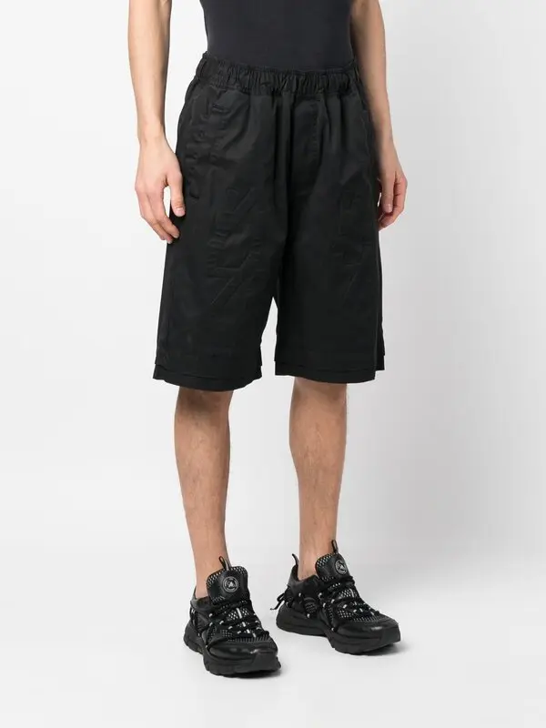 44 LABEL GROUP Embossed-logo Knee-length Shorts