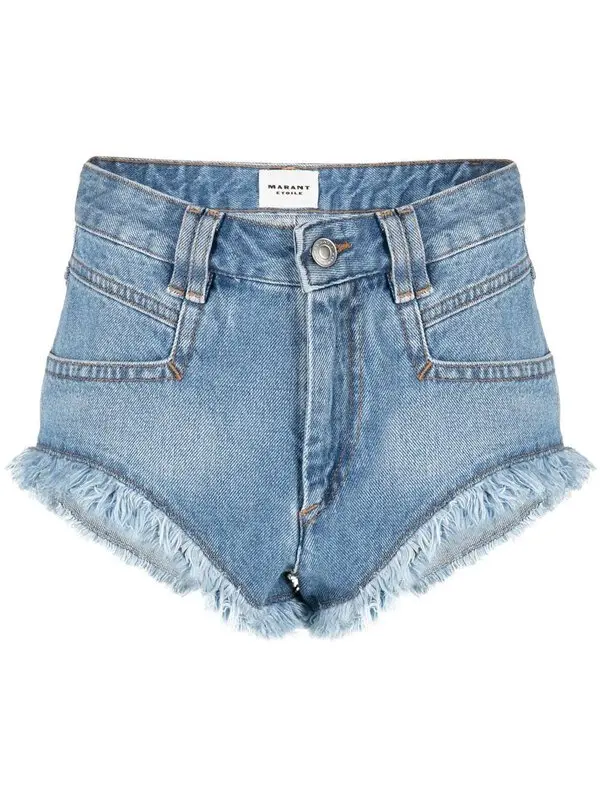 MARANT ETOILE Eneidao Denim Shorts - Blue