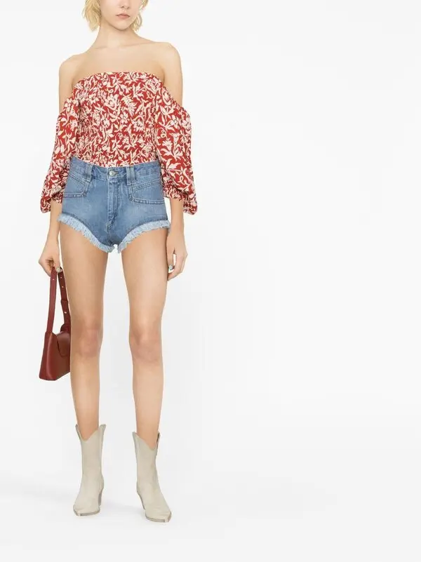 MARANT ETOILE Eneidao Denim Shorts - Blue