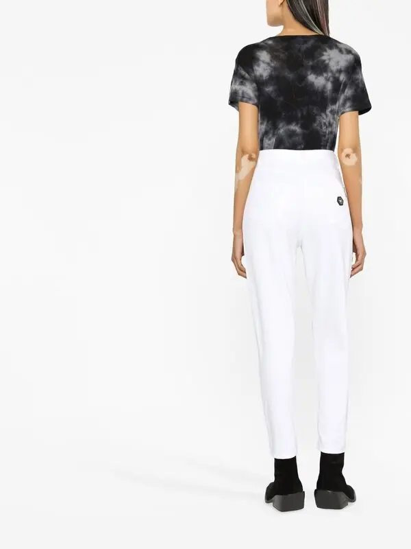 Philipp Plein High-waisted Mom-fit Jeans - White
