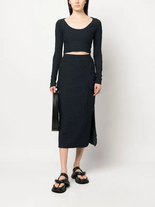 Sunnei Embossed Logo Cropped Top