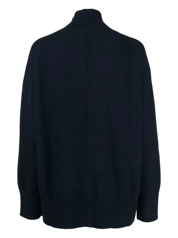 BARRIE Side-slit Knit Jumper - Blue