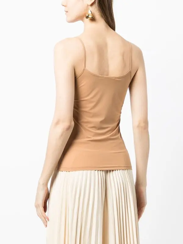 JIL SANDER V-neck Sleeveless Top - Brown