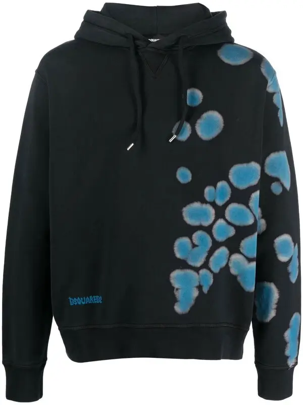 Dsquared2 Dye-print Cotton Hoodie