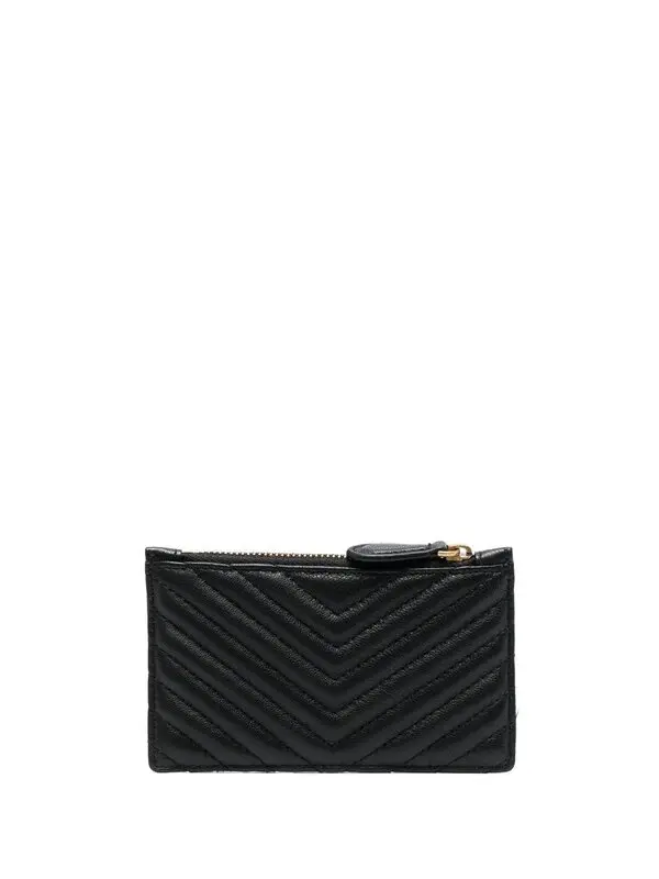 Pinko Logo-detail Leather Cardholder - Black