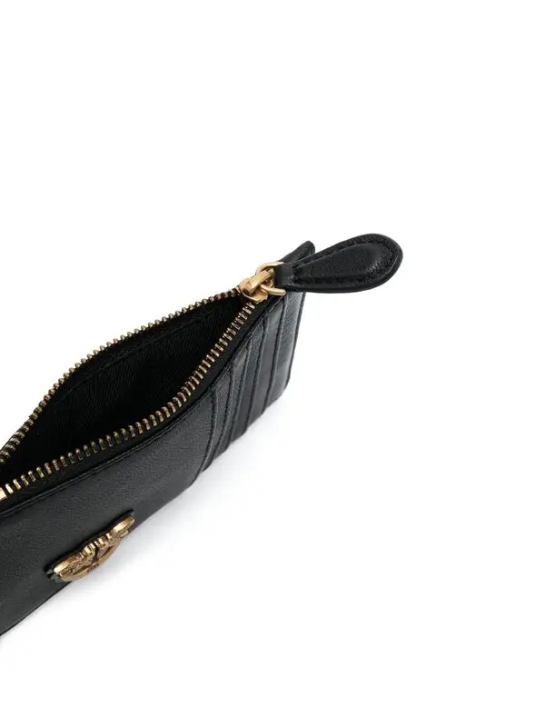 Pinko Logo-detail Leather Cardholder - Black
