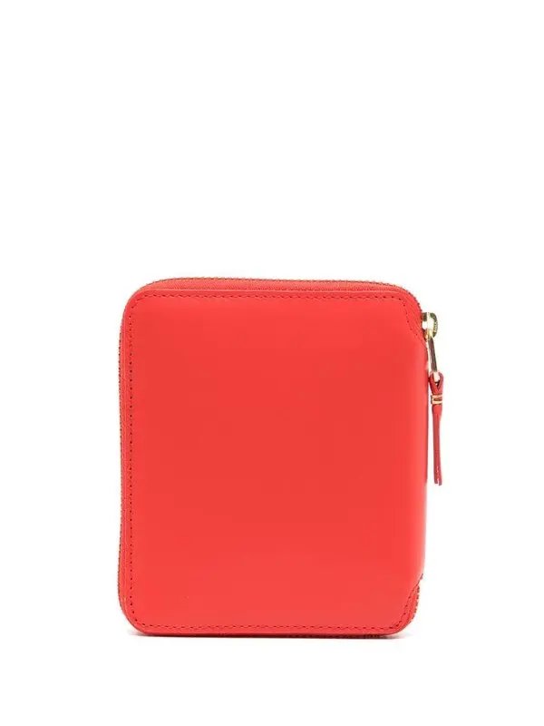 Comme Des Garçons Zip-around Leather Wallet - Orange