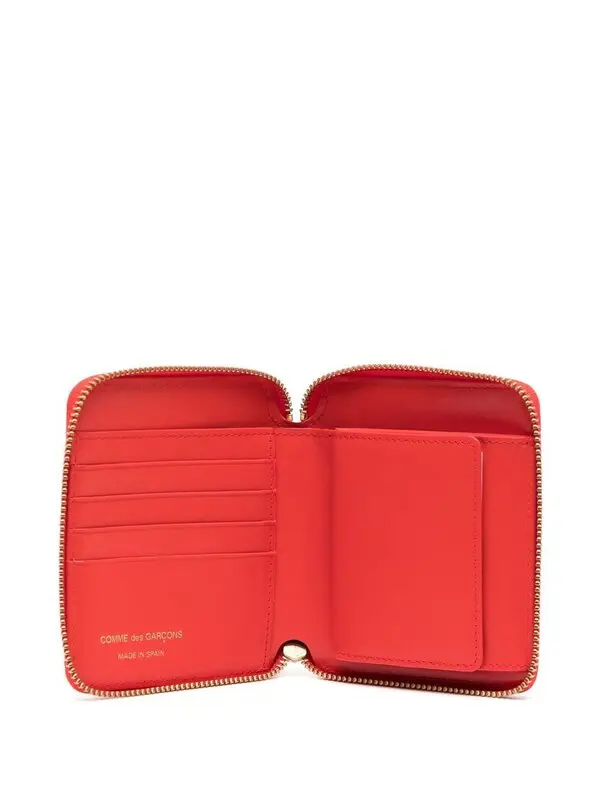 Comme Des Garçons Zip-around Leather Wallet - Orange