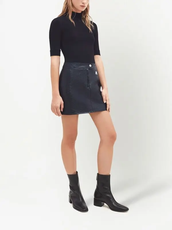 COURREGES Reedition Vinyl Mini Skirt - Blue