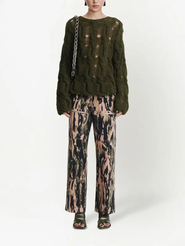 DION LEE Cable-knit Bouclé Jumper