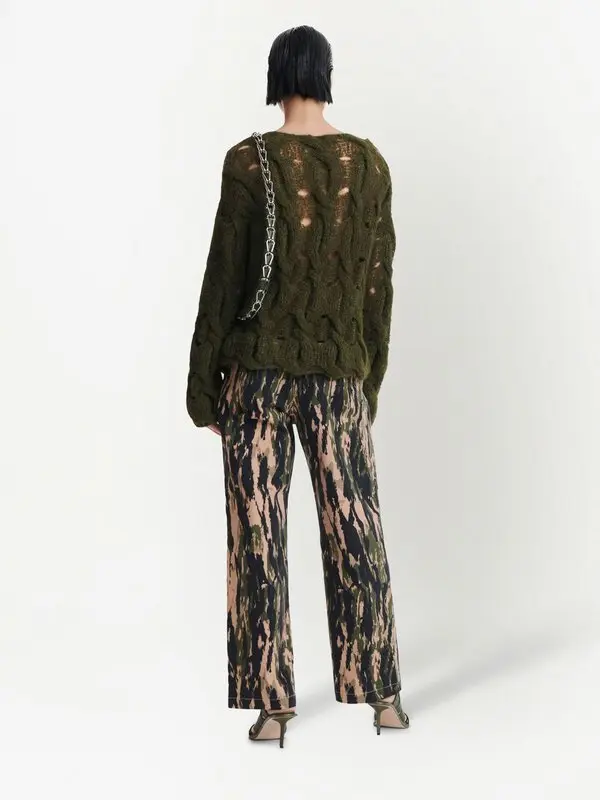 DION LEE Cable-knit Bouclé Jumper