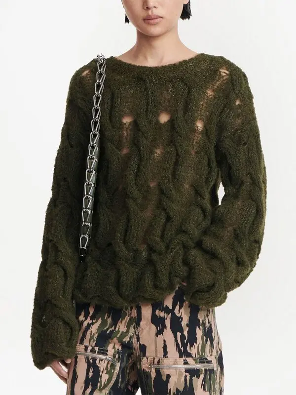 DION LEE Cable-knit Bouclé Jumper